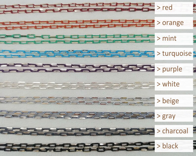 1 M 6.5 X 3 Mm Red Long Oval Link Red Color Chain Shiny | Etsy