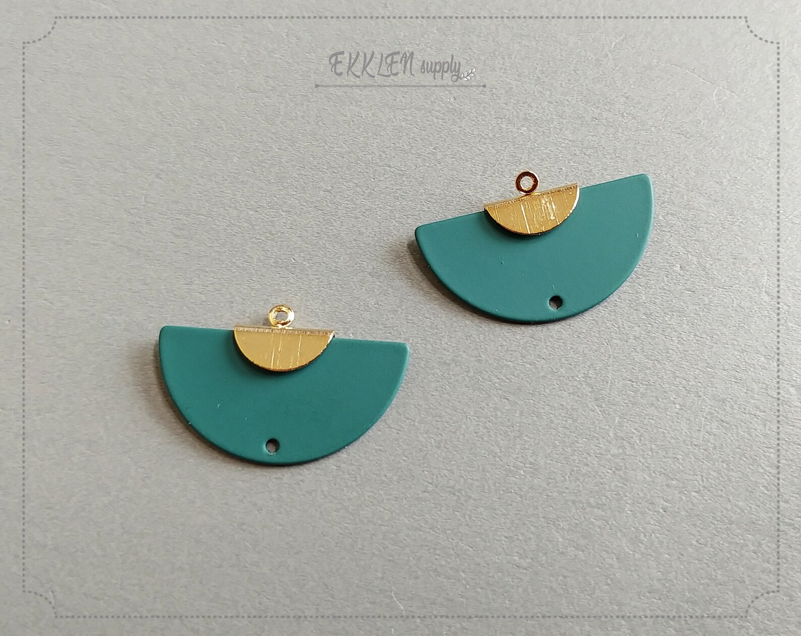 2 PCS 25x12.5mm Matte Rubber Coated 2 Holes Semi Circle - Etsy