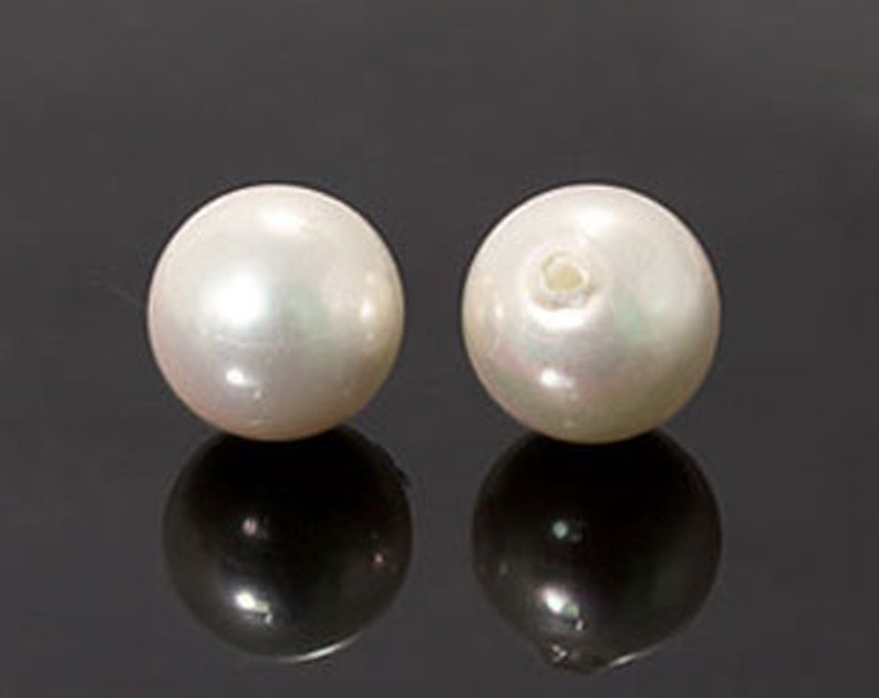 Off White - (1 Hole) Acrylic Pearl Round Beads With One Side Hole, 4mm ...