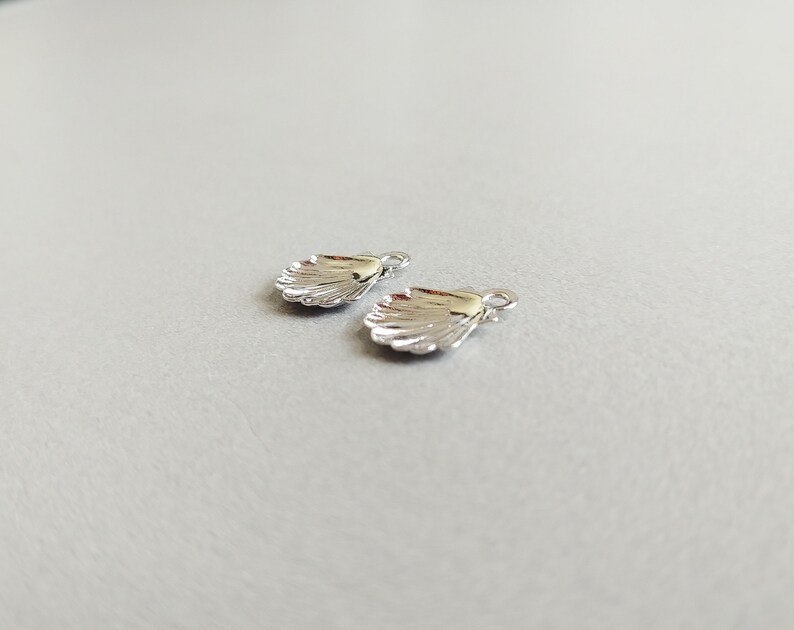 4 PCS 13 Mm Silver Plated Clamshell Charm Mini Clam - Etsy