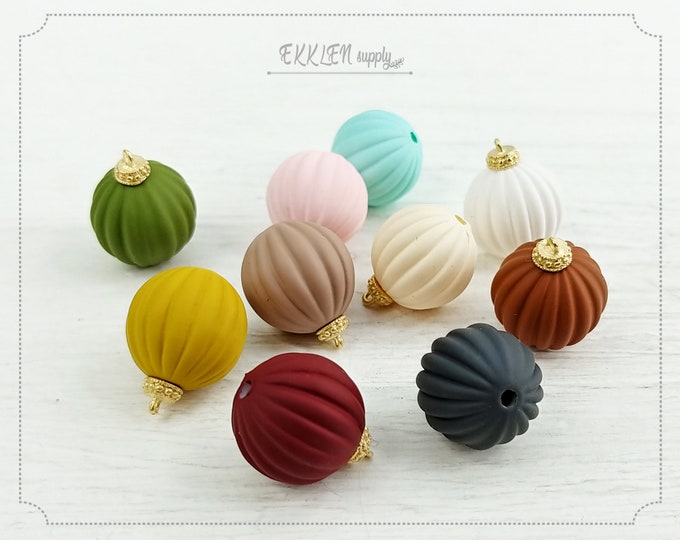 2 PCS 15 Mm Matte Rubber Coated, Colorful Bayberry Ball, Necklace Charm ...