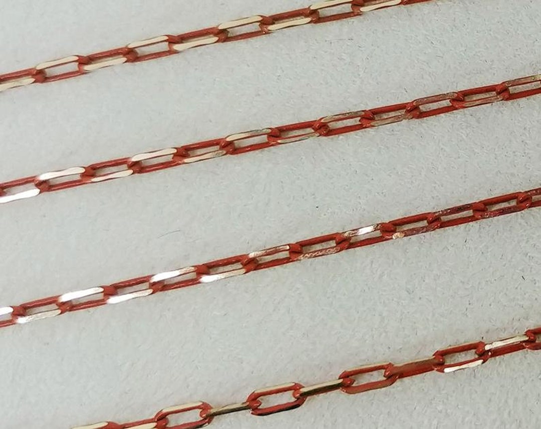 1 M - 6.5 X 3 Mm Orange, Long Oval Link Orange Color Chain, Shiny ...
