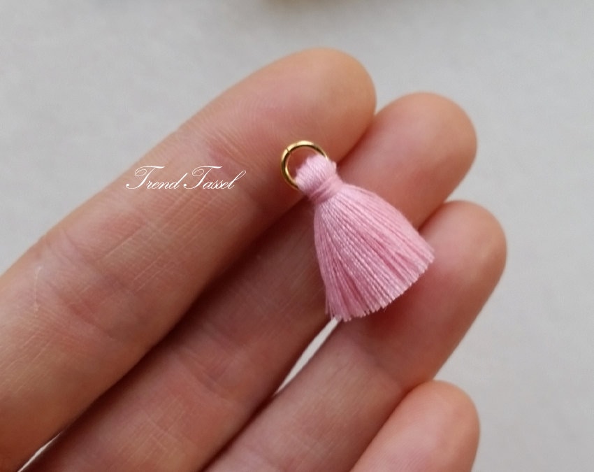 2 PCS 0.8 Mini Lovely Cotton Tassel PINK RED Theme - Etsy