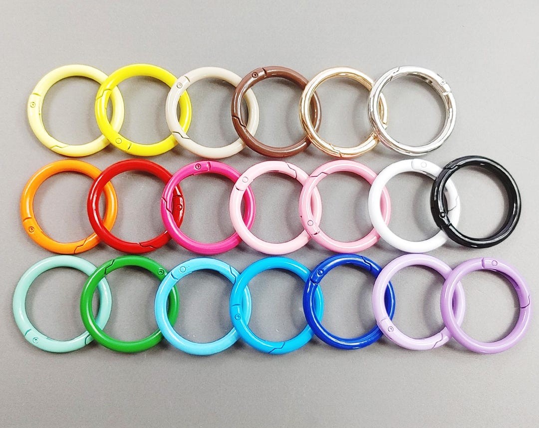 1 PC - 40mm Round Spring Clip, Carabiner Clasp, Keychain Hook for Bag ...