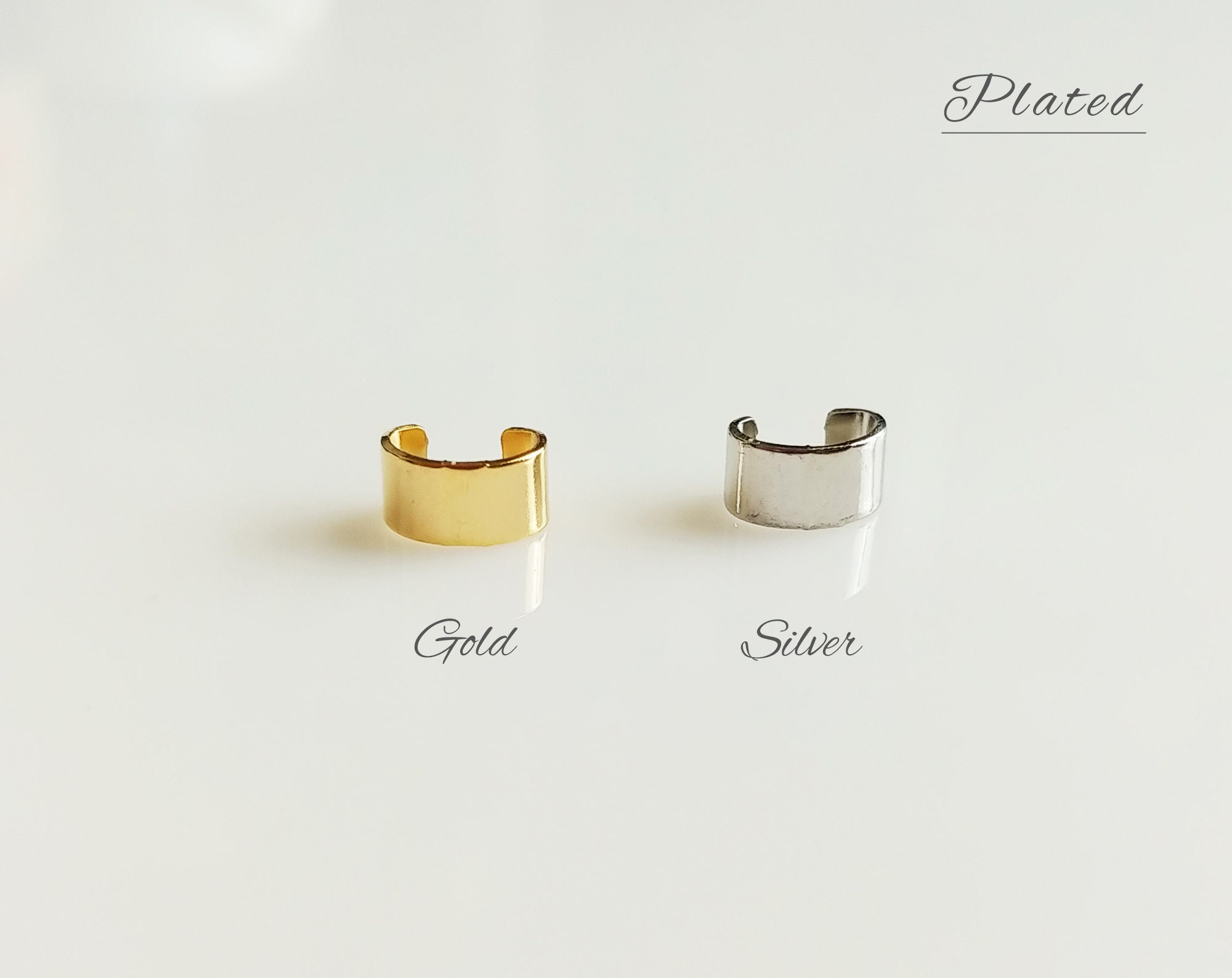 10 PCS - 7.5 X 4 Mm Gold Plated Brass, C Shape Basic End Cap, Basic ...