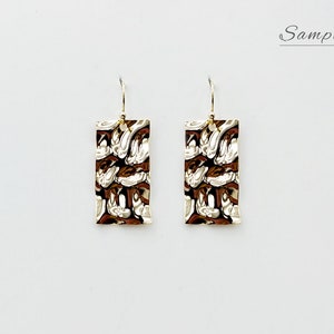 2 PCS - 28mm Gold Plated, Bumpy Square Pendant Supply for Girl Earrings ...