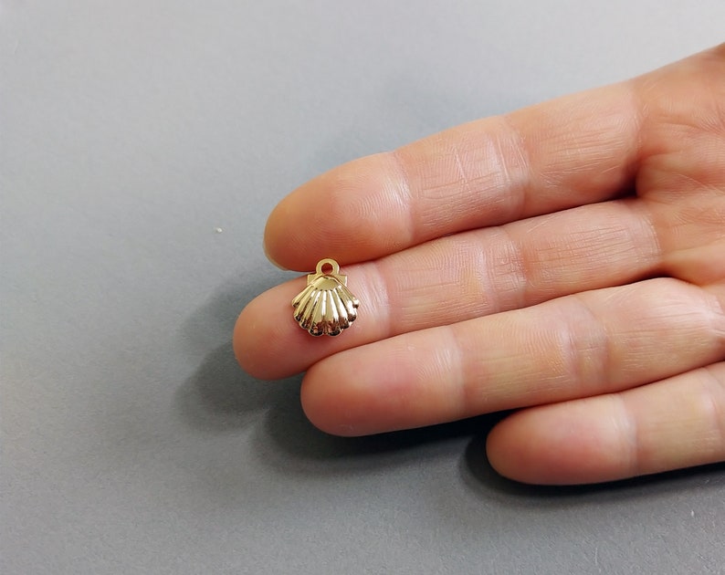 4 PCS 13 Mm Silver Plated Clamshell Charm Mini Clam - Etsy