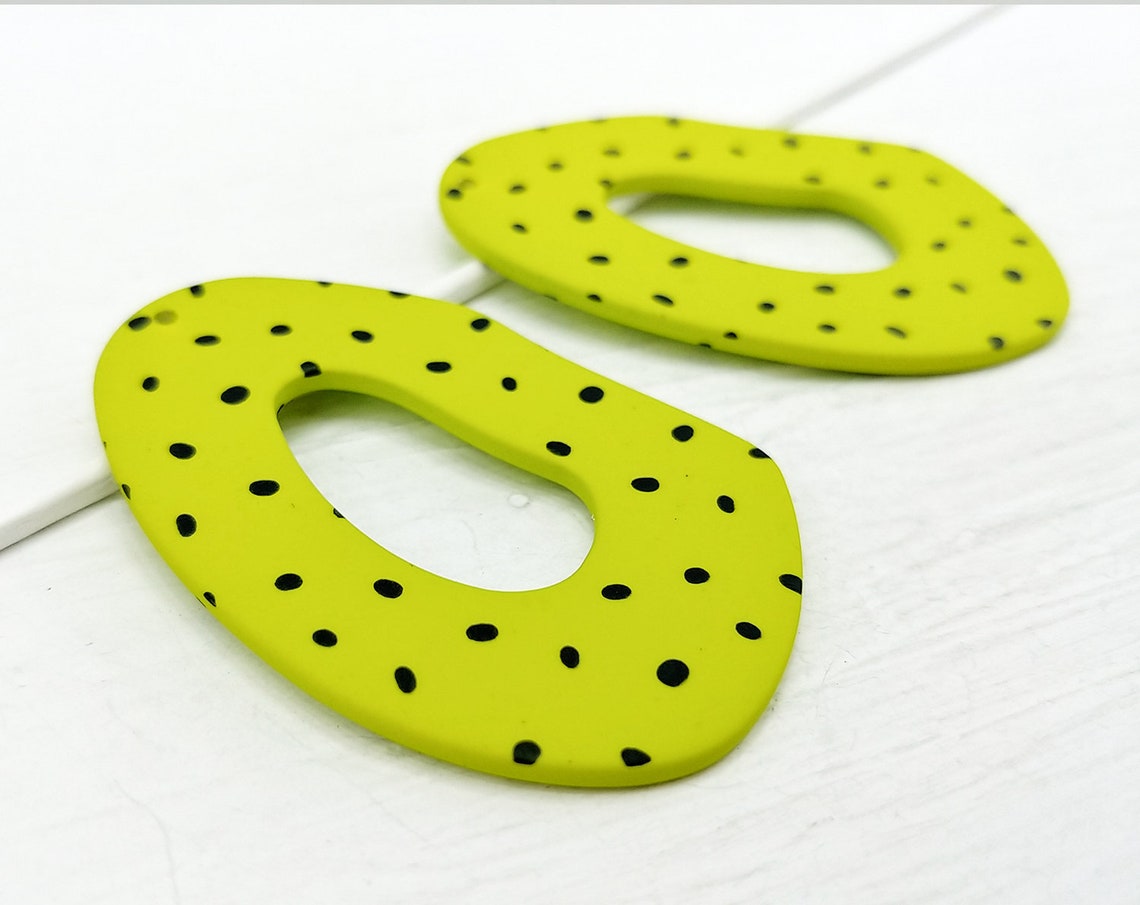 2 PCS Green 56x35mm Doughnut Ring Matte Rubber Coated - Etsy