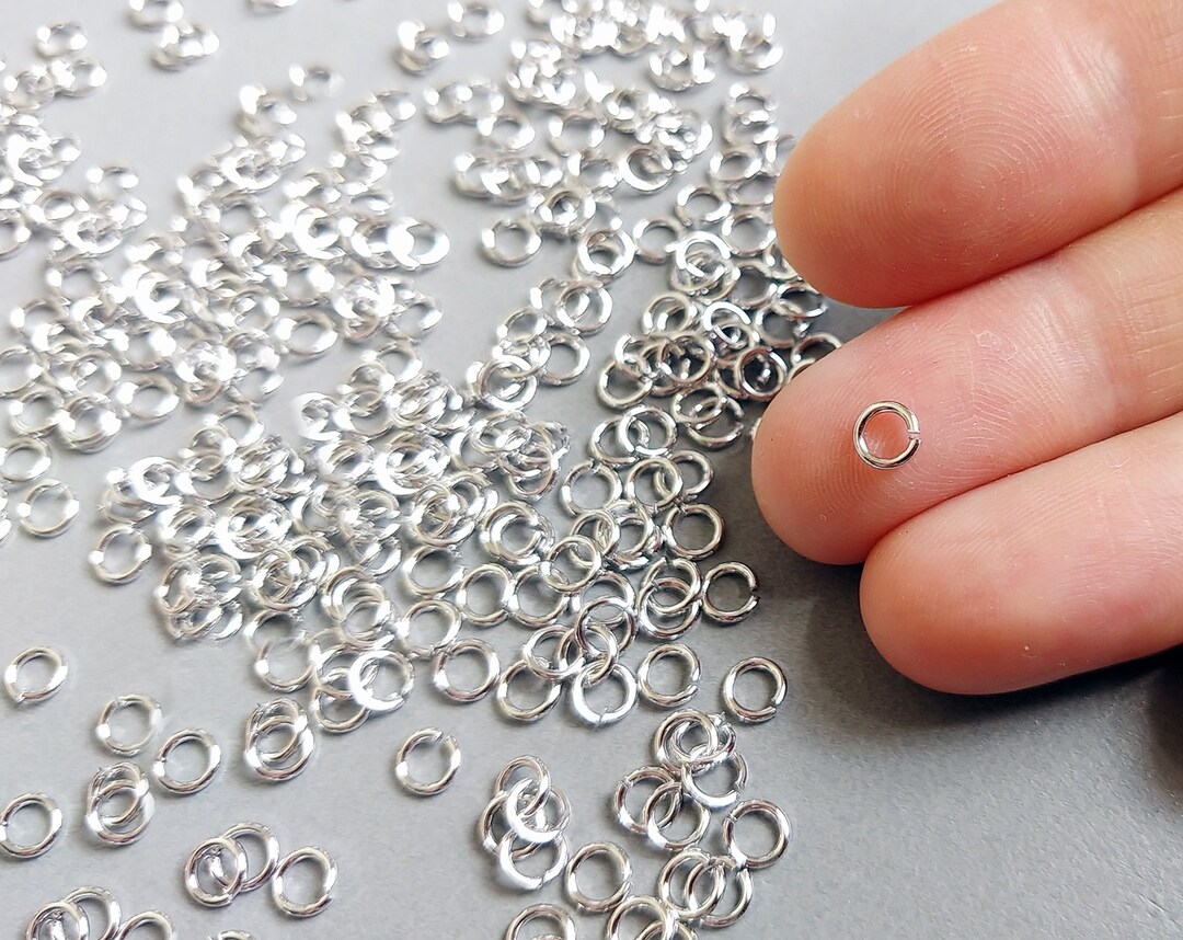 10g - 4.5mm, 20 Gauge (0.8mm), Silver Plated Open Jump Rings, Making ...