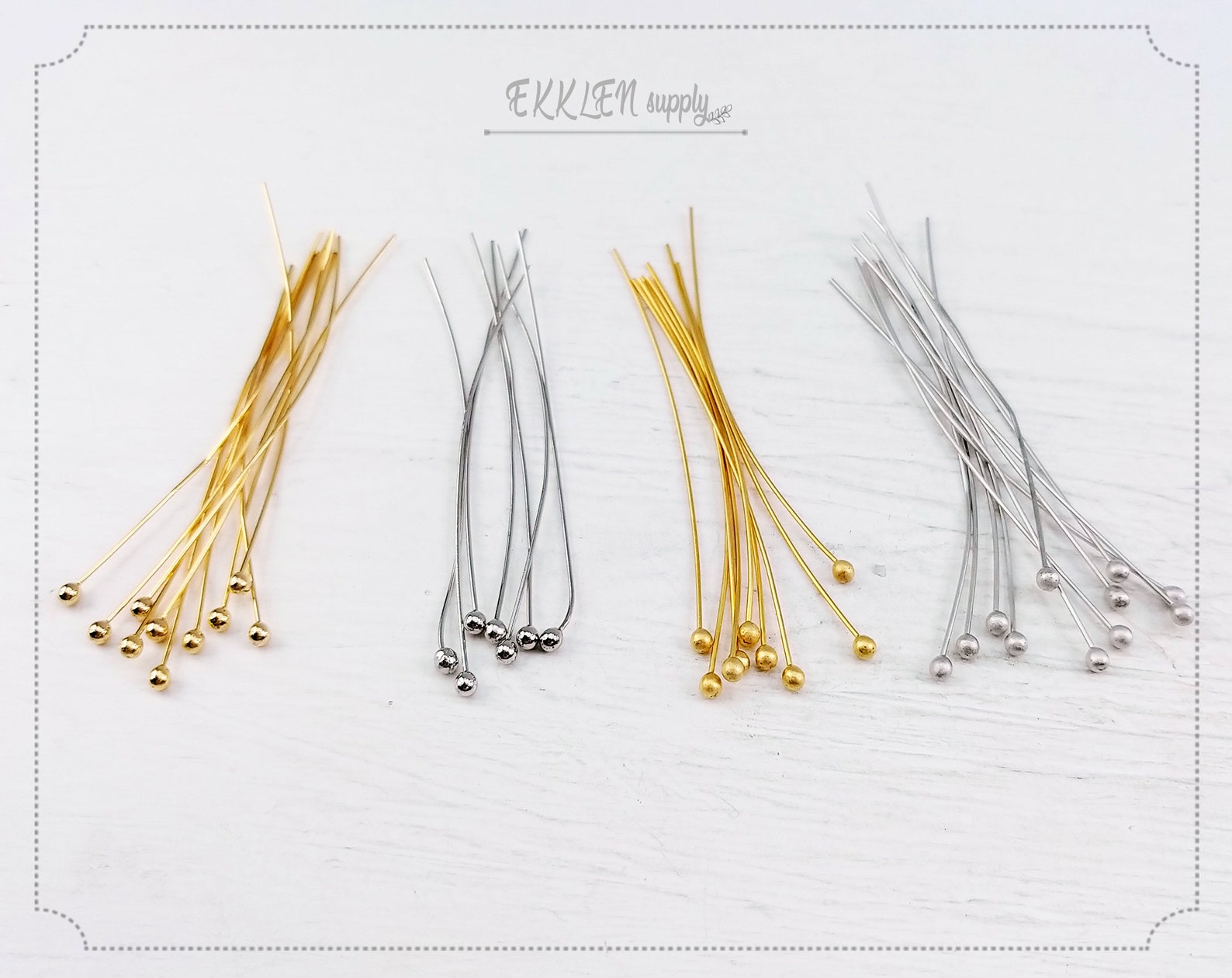 10 PCS 07 X 70 Mm LONG Gold Plated Over Brass 3mm Ball Pin - Etsy