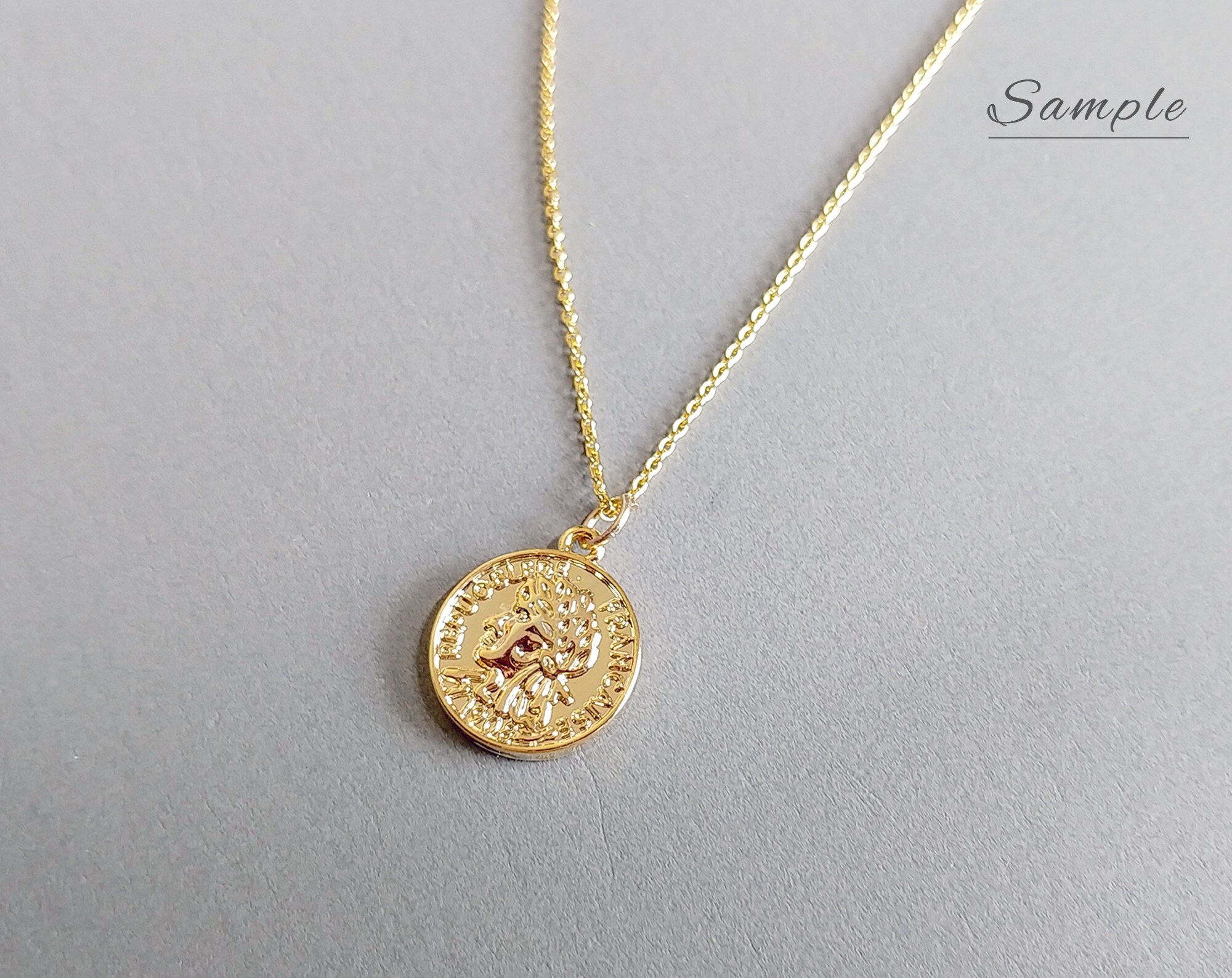 2 PCS 16.5 Mm Matte Gold Plated Mini Coin Charm Cute Coin - Etsy