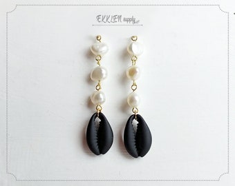 Open Cowrie Charms Cut Open Cowrie Seashell Earrings and - Etsy