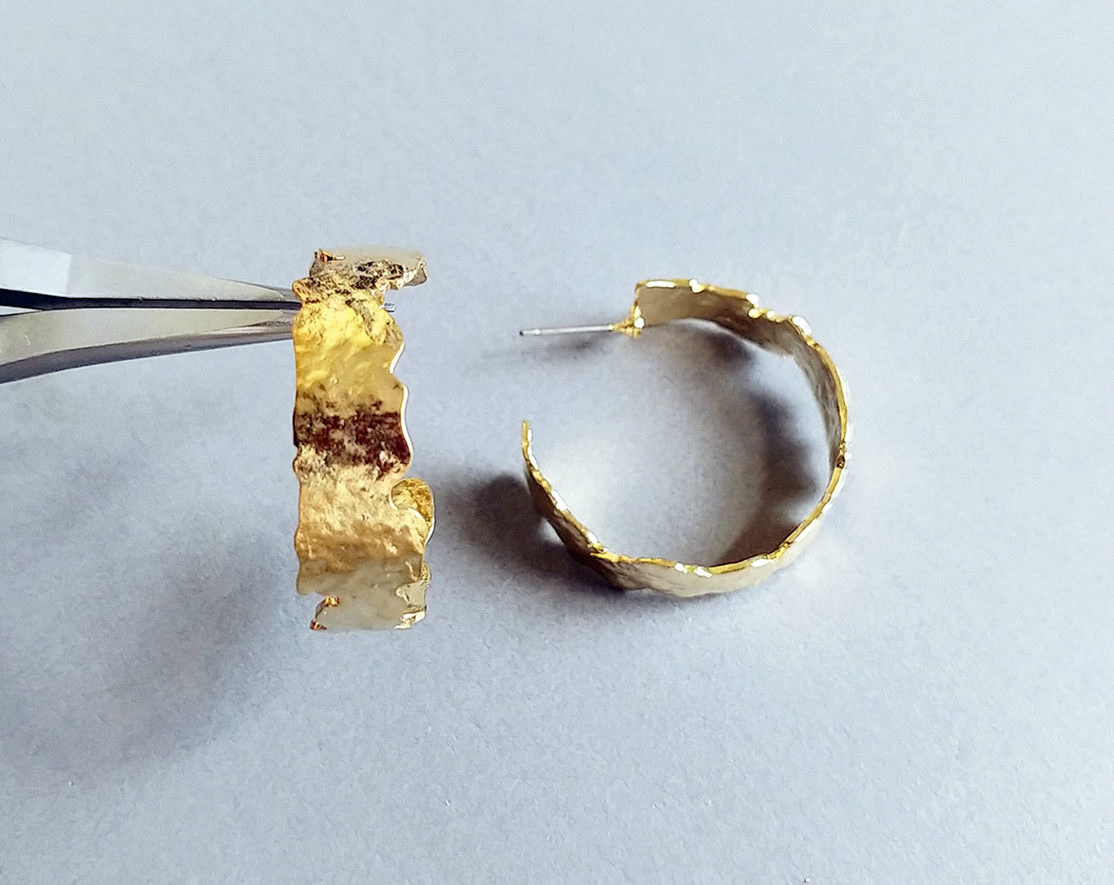 2 PCS 30 X 8 Mm Gold Plated Brass Unique Bumpy Post | Etsy