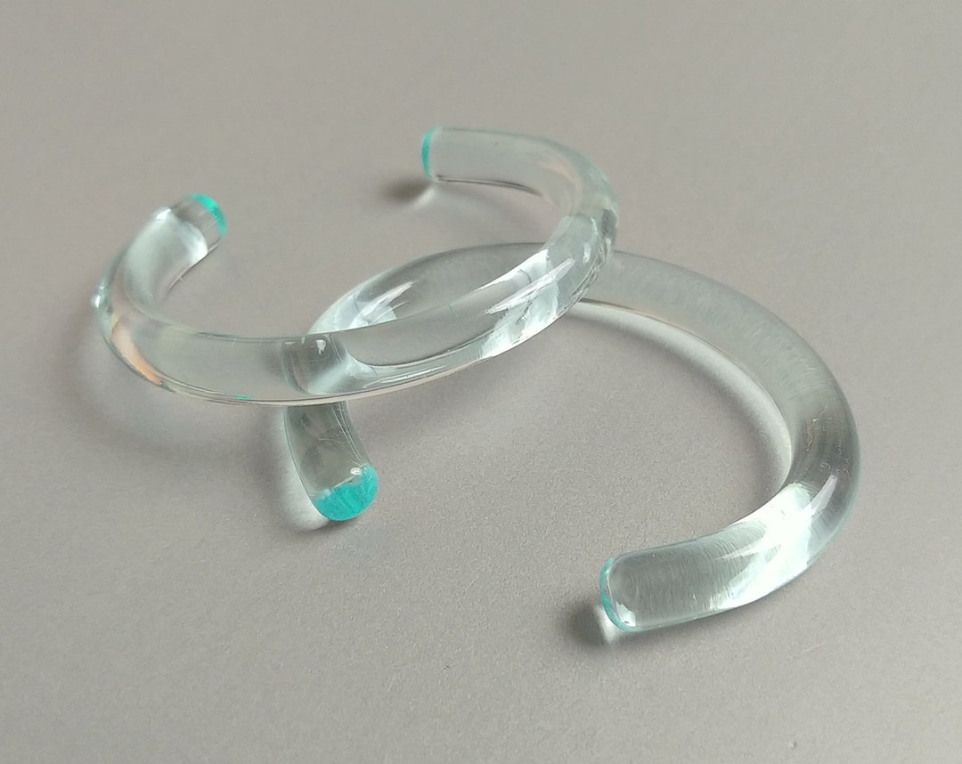 1 PC - Ocean Blue, 70x8mm FORMICA Clear Bracelet, ECT0099 - Etsy