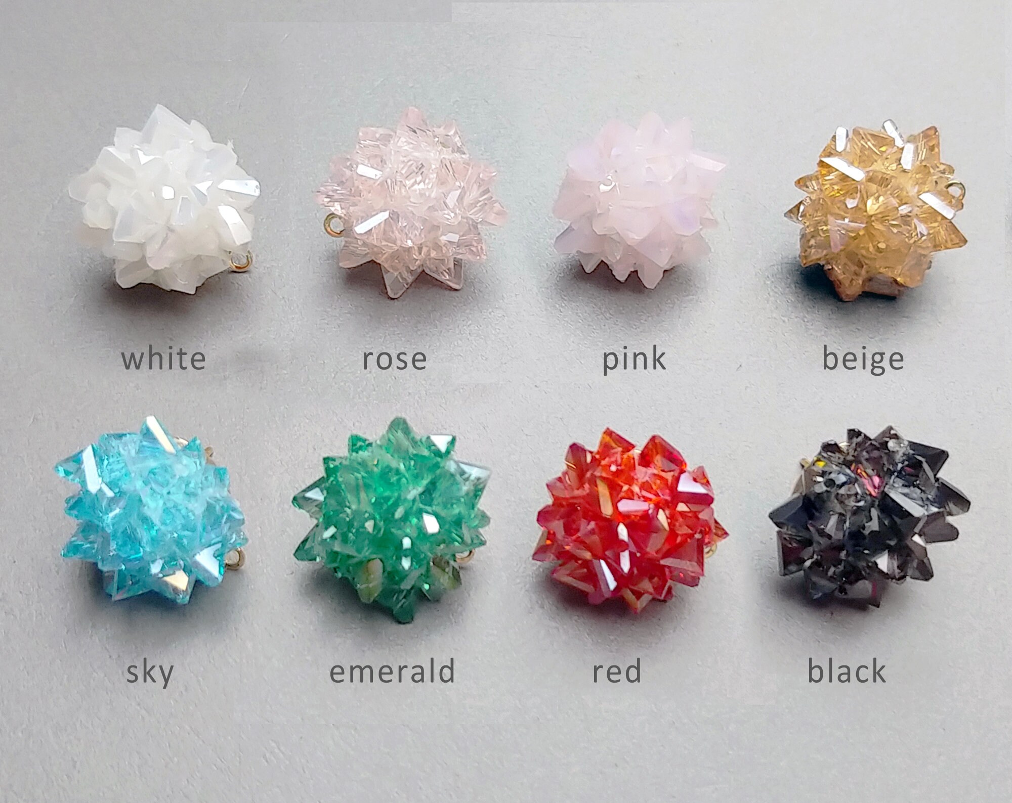 2 PCS Rose Pink 20mm Star Stud Shining Glass Crystal Beads - Etsy