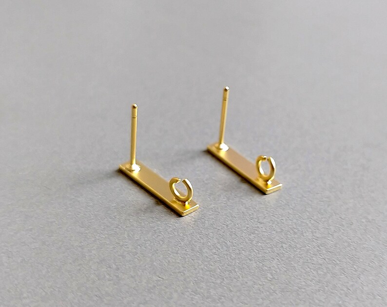 2 PCS 15.5 X 3 Mm Matte Gold Plated Brass Mini Bar Post | Etsy