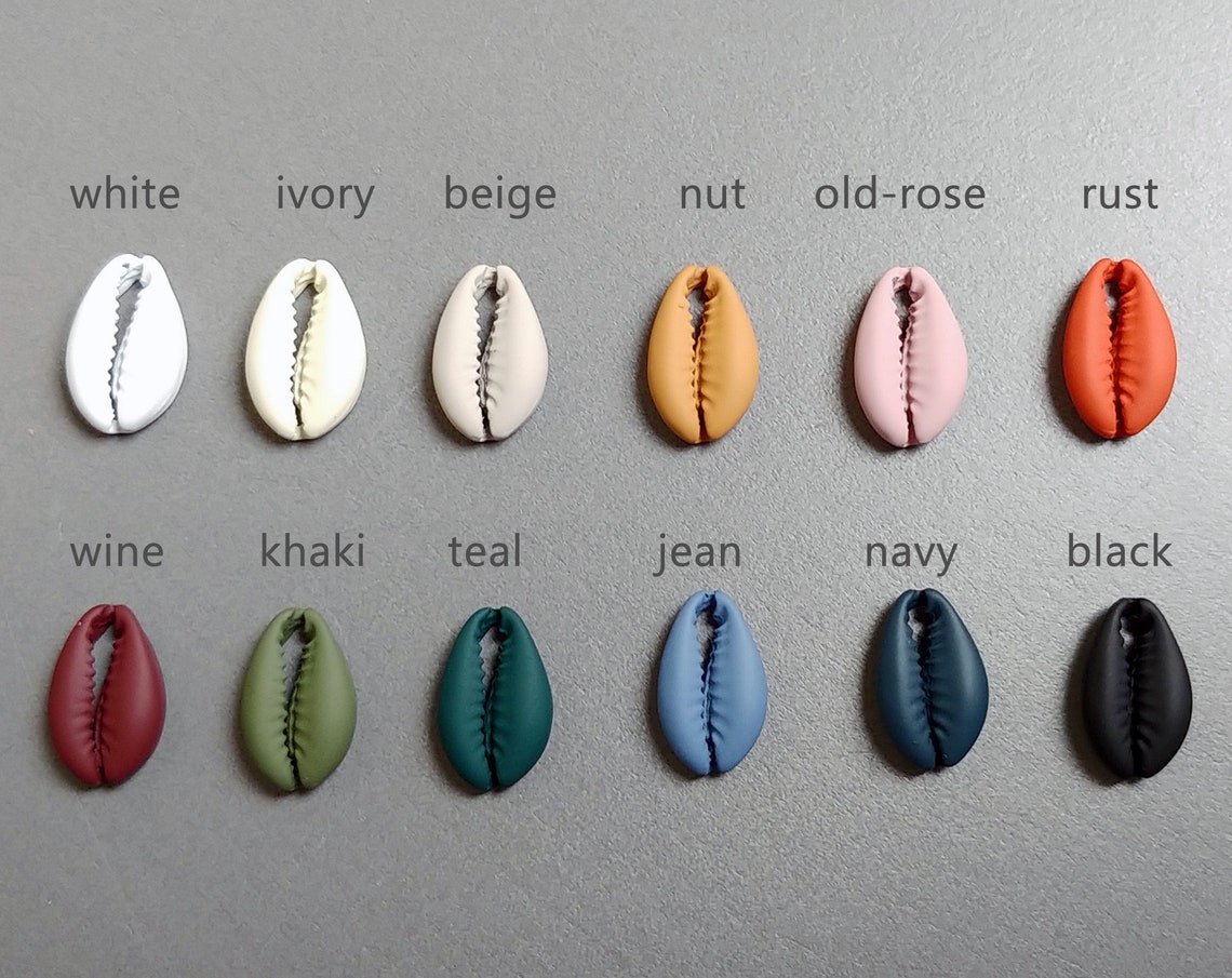 2 PCS - 50mm Teal Cowrie Pearl Drop, Shell Pendant for Earrings Charm ...