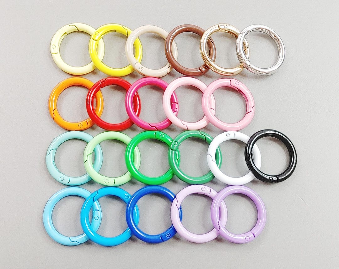 1 PC - 34mm Round Spring Clip, Carabiner Clasp, Keychain Hook for Bag ...