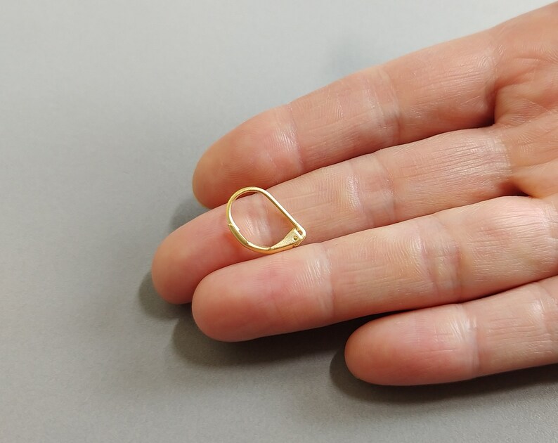 2 PCS 14 X 9 Mm Gold Plated Brass Lever-back Earring - Etsy