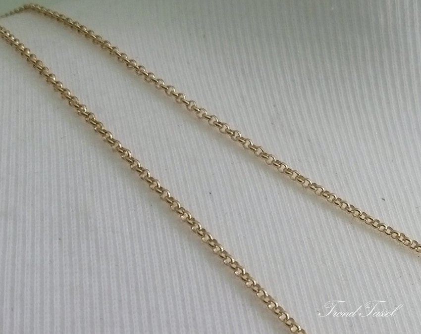 1 m BL 1.8 1.8 Small Rolo Chain Supply 16K Gold Plated | Etsy