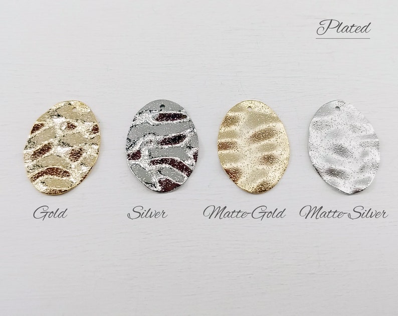 2 PCS 25mm Silver Plated Oval Sending Bumpy Pendnat Cute - Etsy