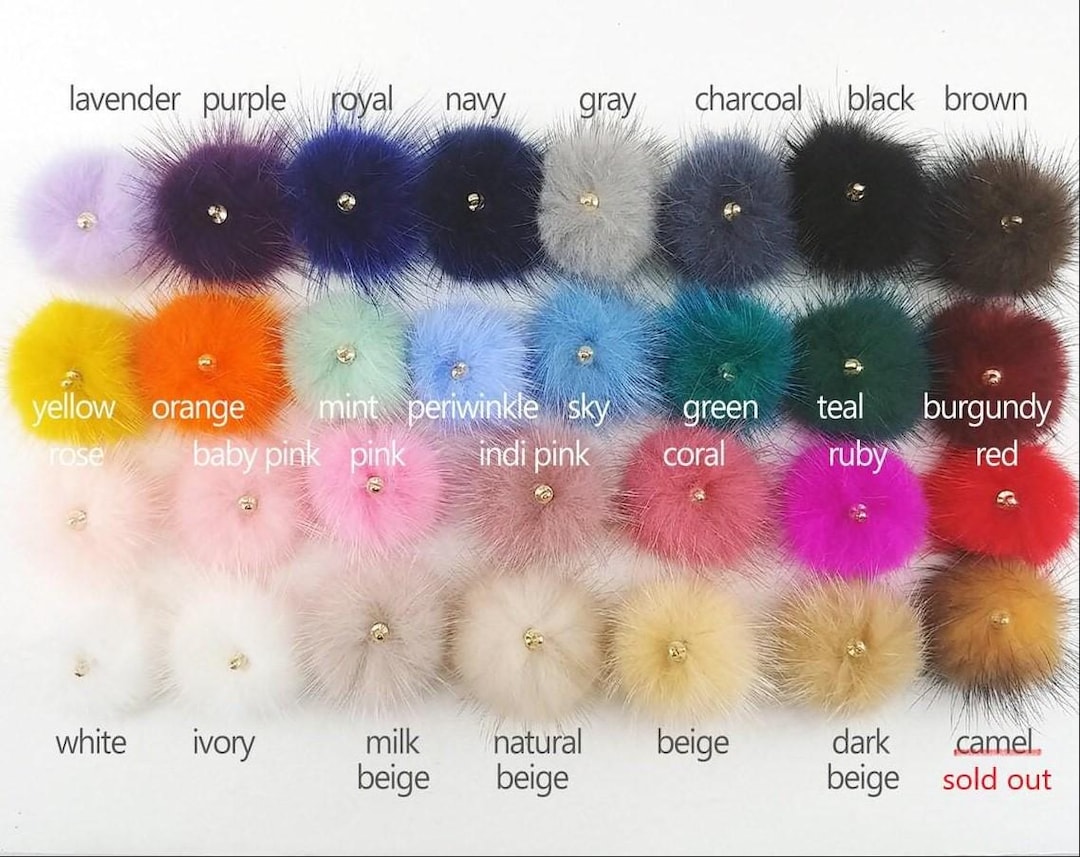 10% Wholesale 40 Pcs - (ring) 30mm, 29 Colors Mink Fur Ball Supply - Etsy
