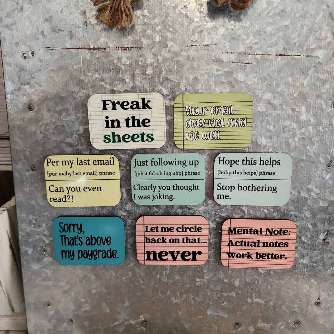 Funny Office Magnets: Sarcastic Work Humor, Desk Accessories - Etsy
