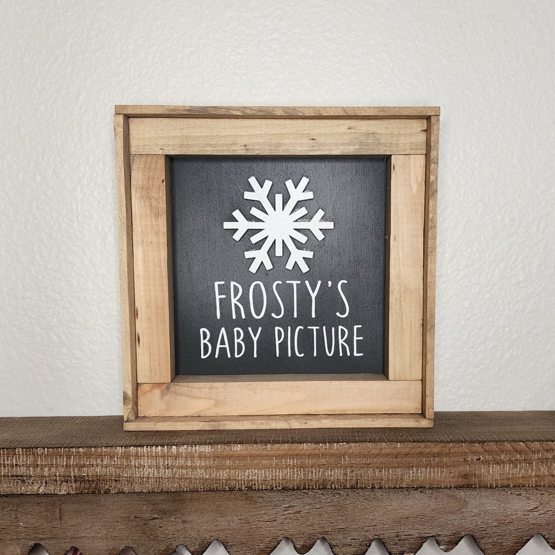 Frosty's Baby Picture Winter Sign Christmas Wall Décor - Etsy