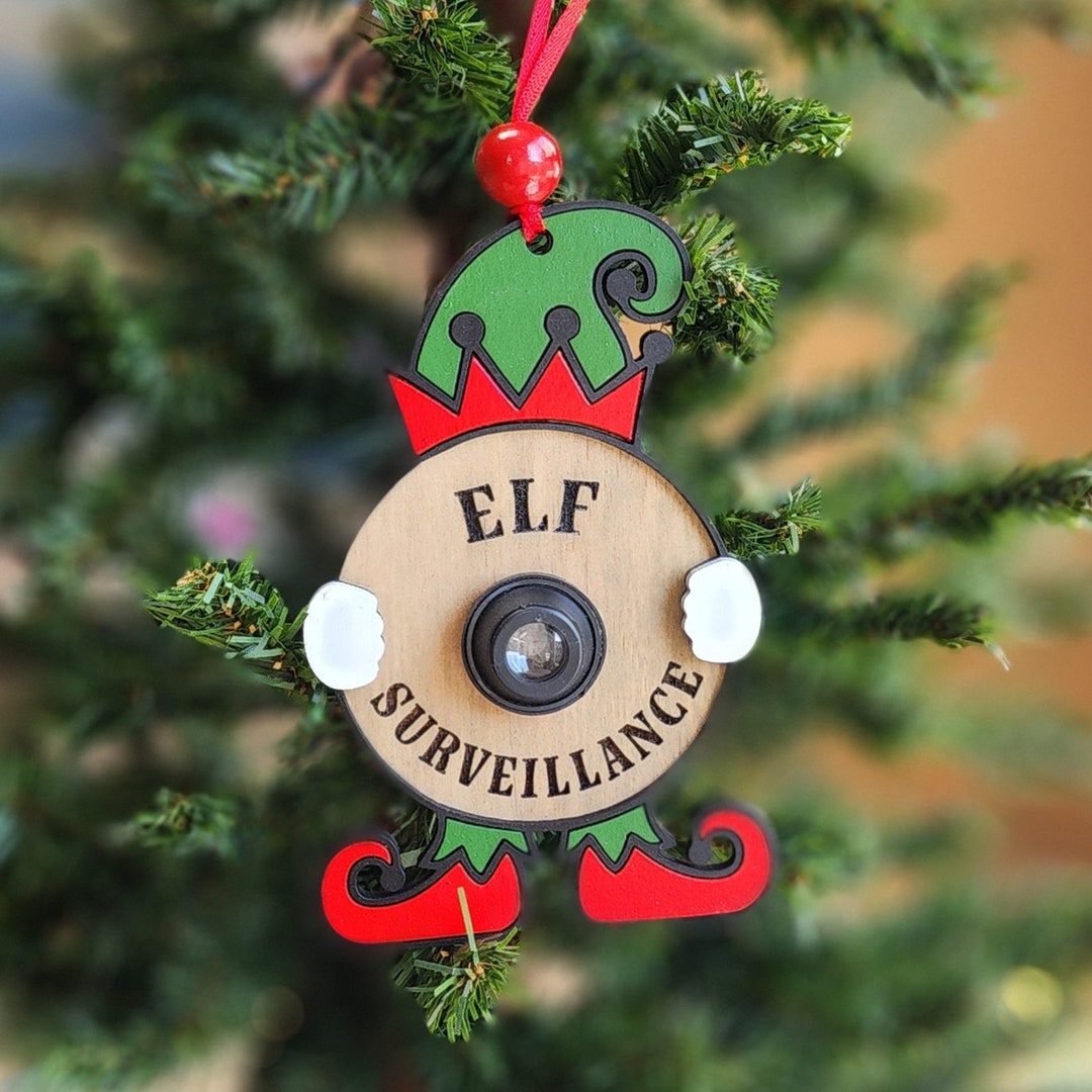 Elf Cam Christmas Ornament Holiday Décor Handmade Wooden - Etsy