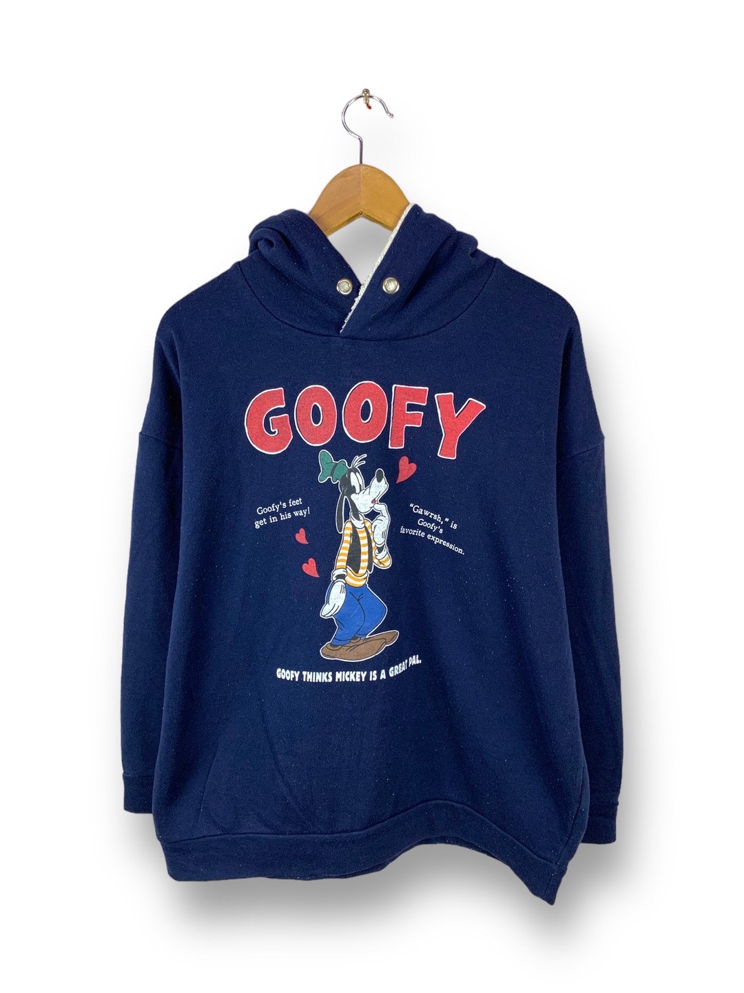 Rare Goofy Disney Cartoon Pullover Hoodie Sweater - Etsy