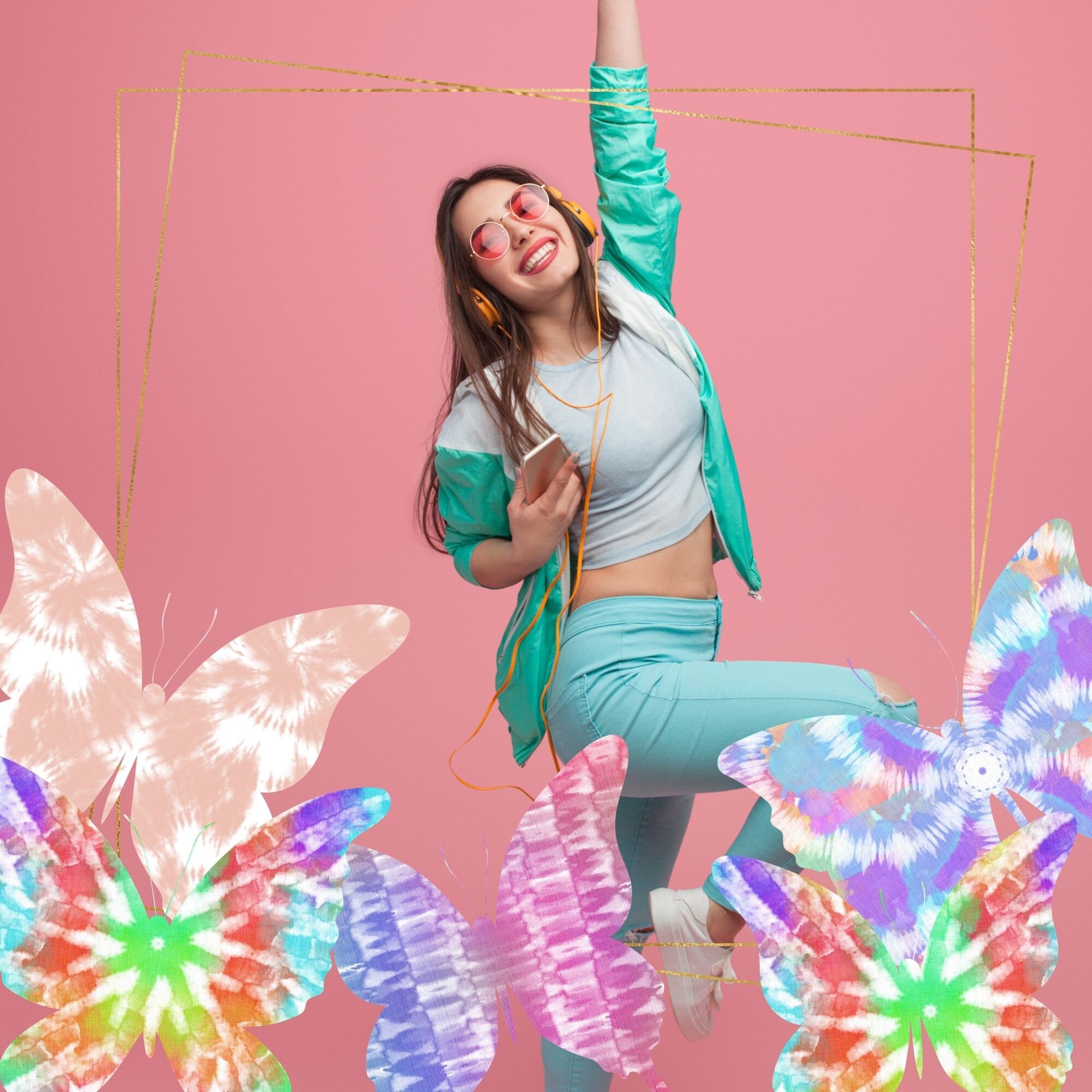 Tie Dye Butterflies Clipart Set | Tie Dye | Tie Dye Butterfly ...