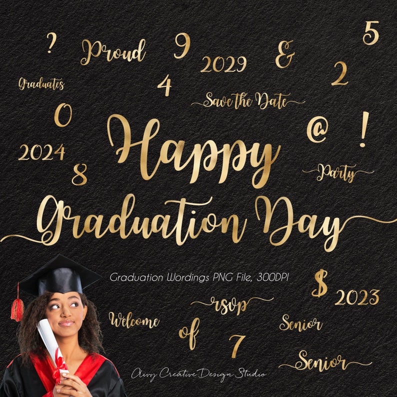 Gold Graduation Text PNG Files, Happy Graduation PNG, Graduation PNG ...
