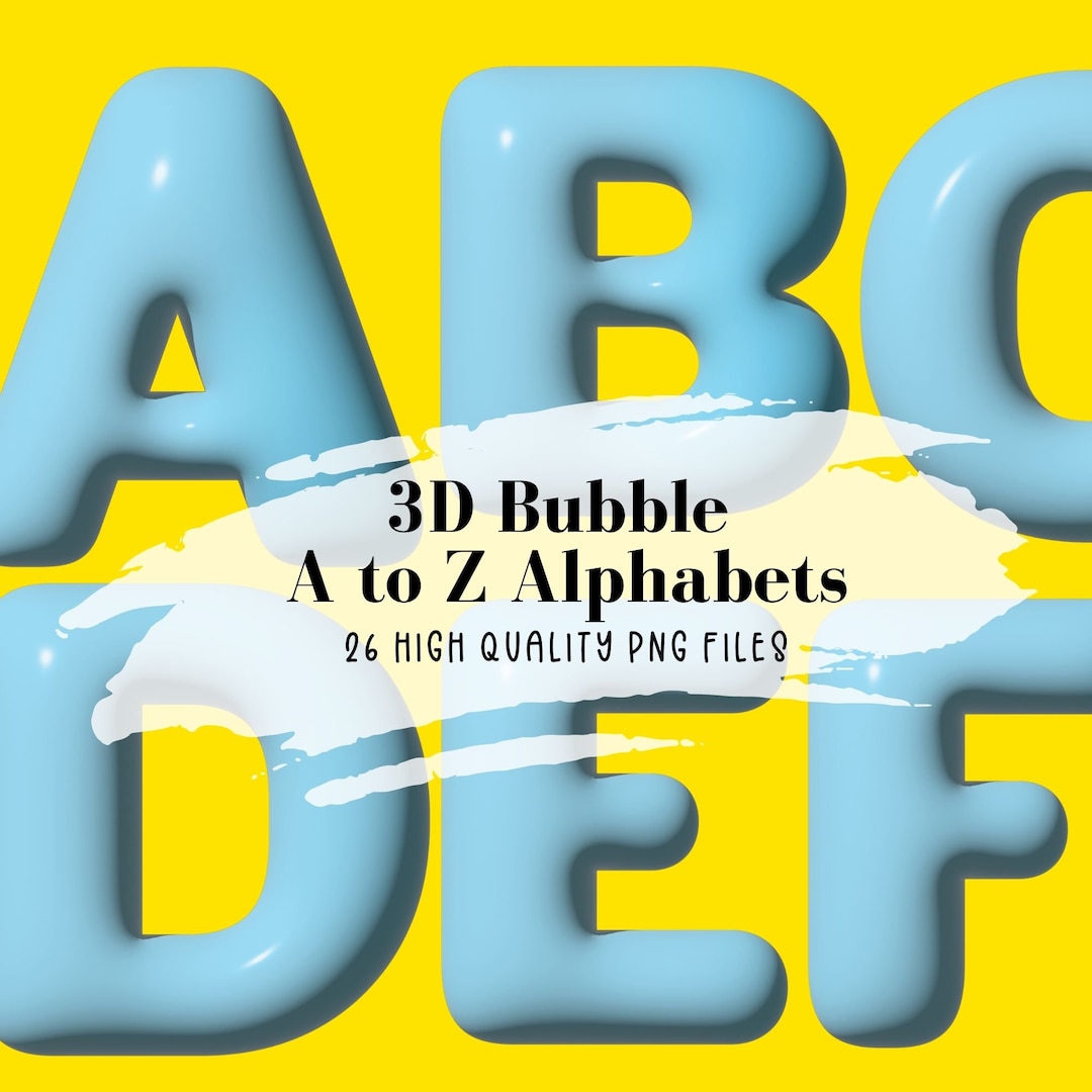 3D Bubble Alphabet Png, 3D Bubble Letter, Blue Bubble Alphabet, Bubble ...