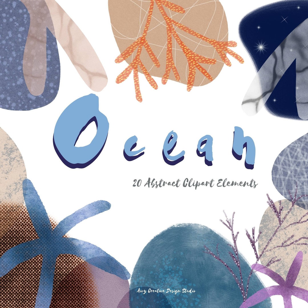 Sea Abstract Clipart, Sea Graphics, Marine Clipart, Marine Abstract ...