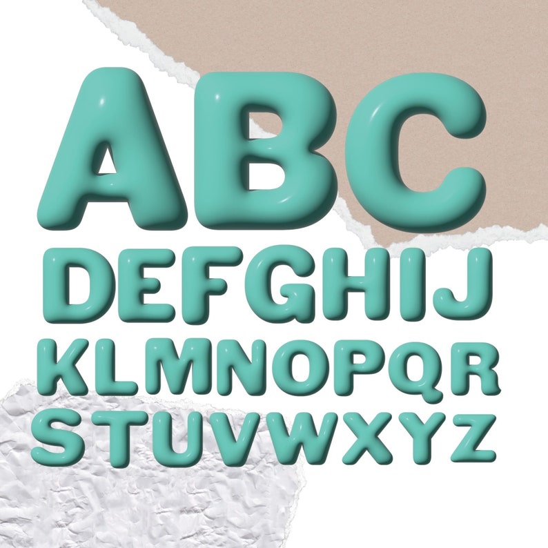 3D Bubble Alphabet Png, 3D Bubble Letter, Blue Bubble Alphabet, Bubble ...