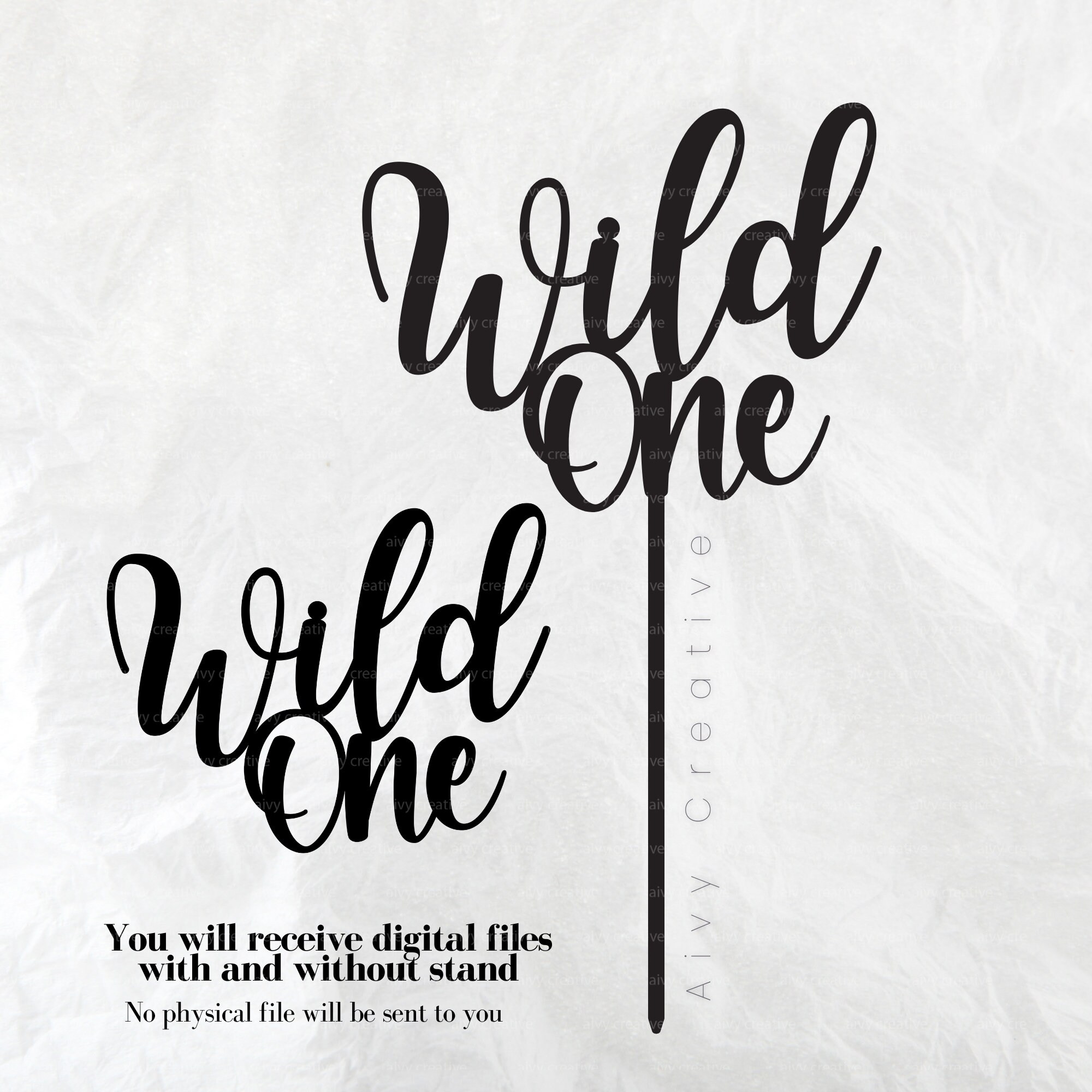 Wild One Birthday Cake Topper SVG | Digital Download | Cake Topper Cut ...