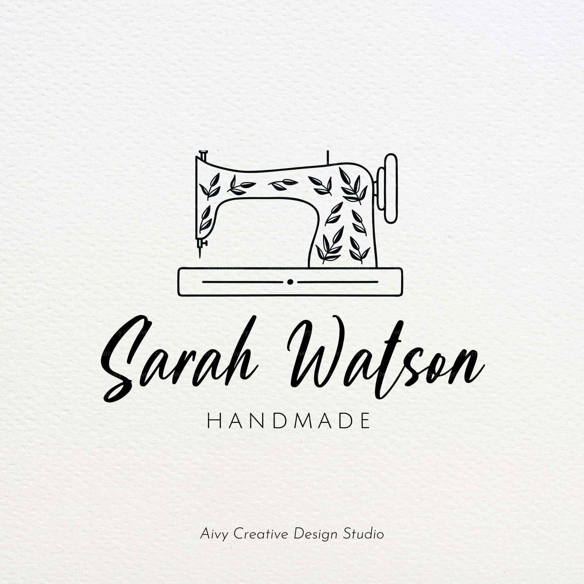 Minimalist Sewing Logo Design in Black White and Gold Line Art Logo ...