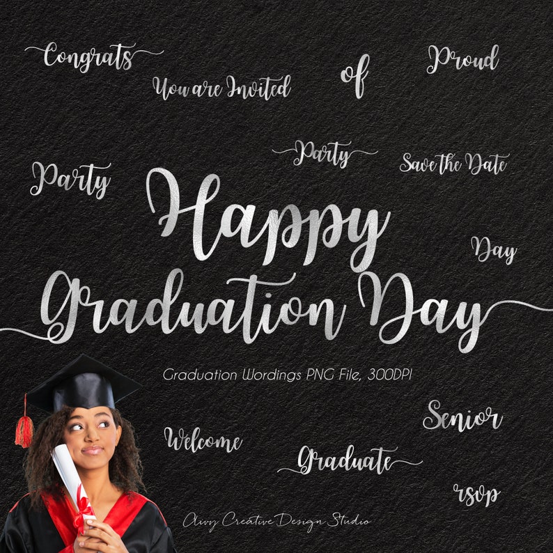 Silver Graduation Text PNG Files, Happy Graduation PNG, Graduation PNG ...