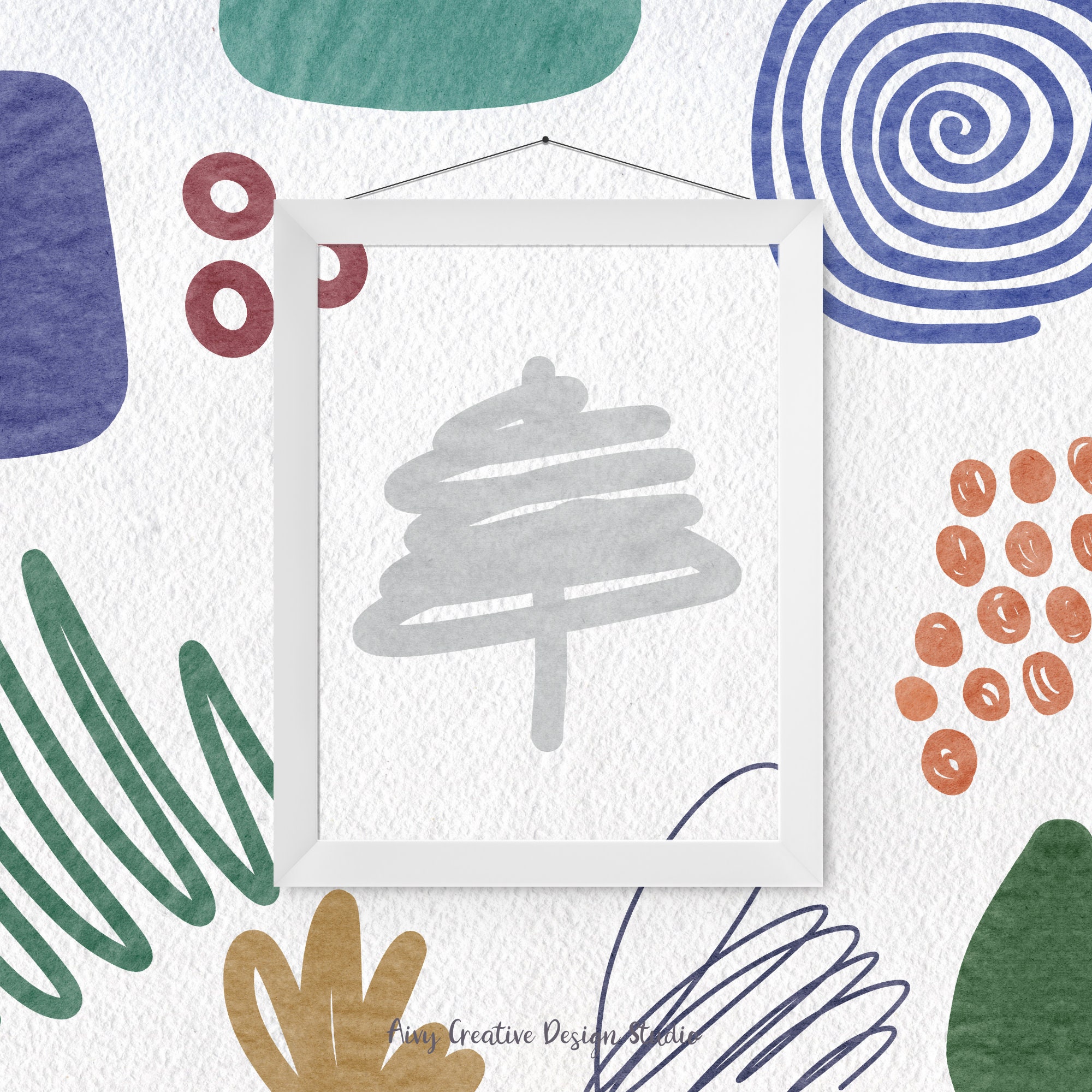 Hand Drawn Colorful Abstract Clip Art Set| Transparent PNG Files ...