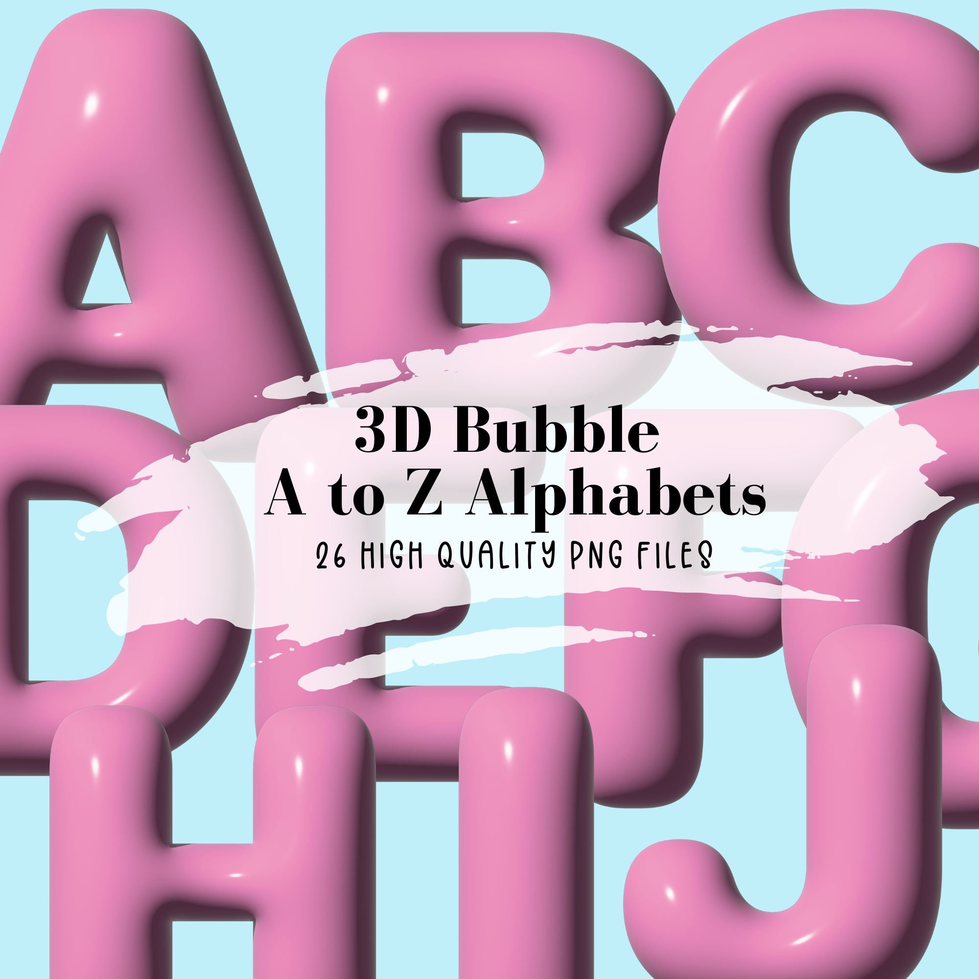 3d Bubble Letter Alphabet