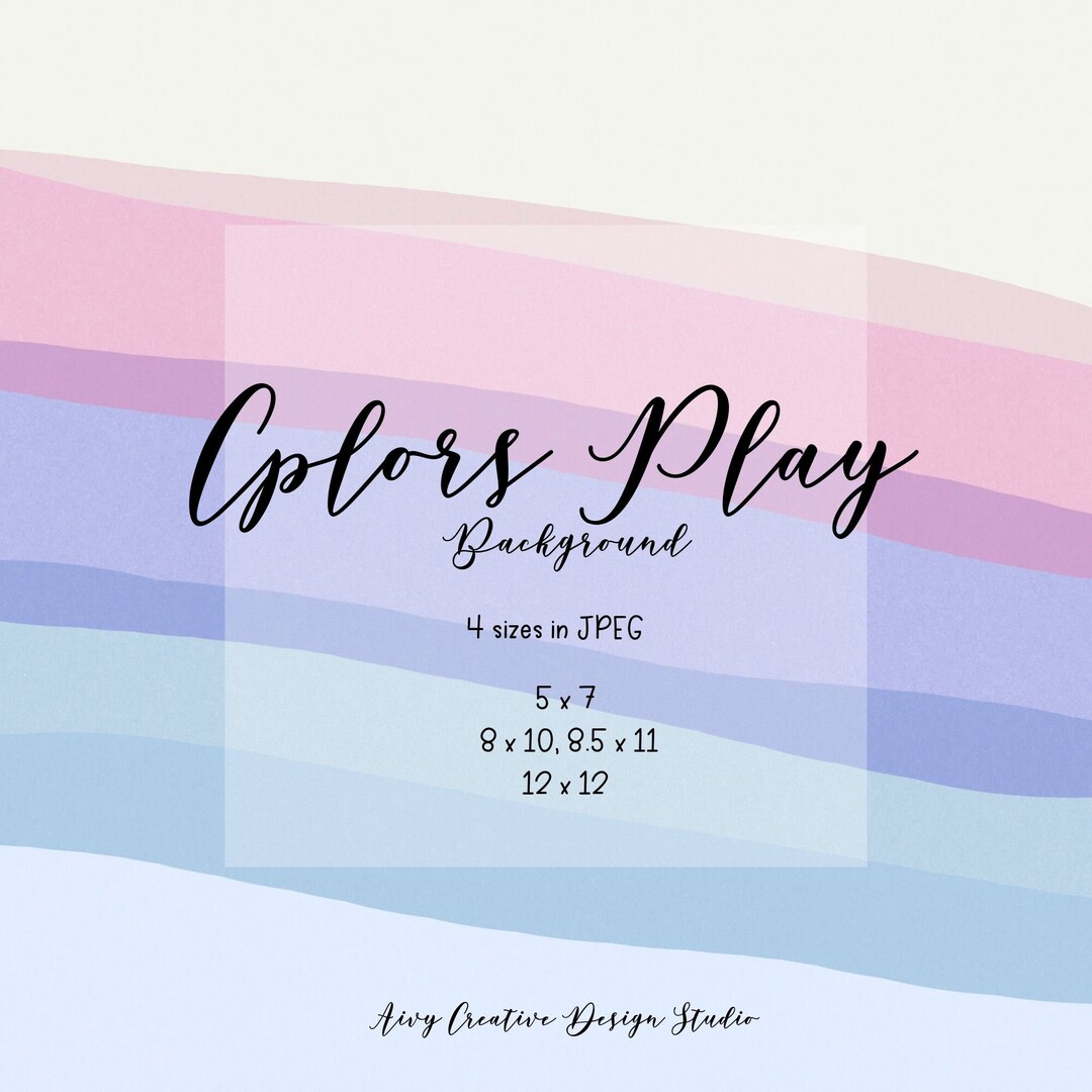 Abstract Watercolor Digital Background | Pastel Colors (digital File ...