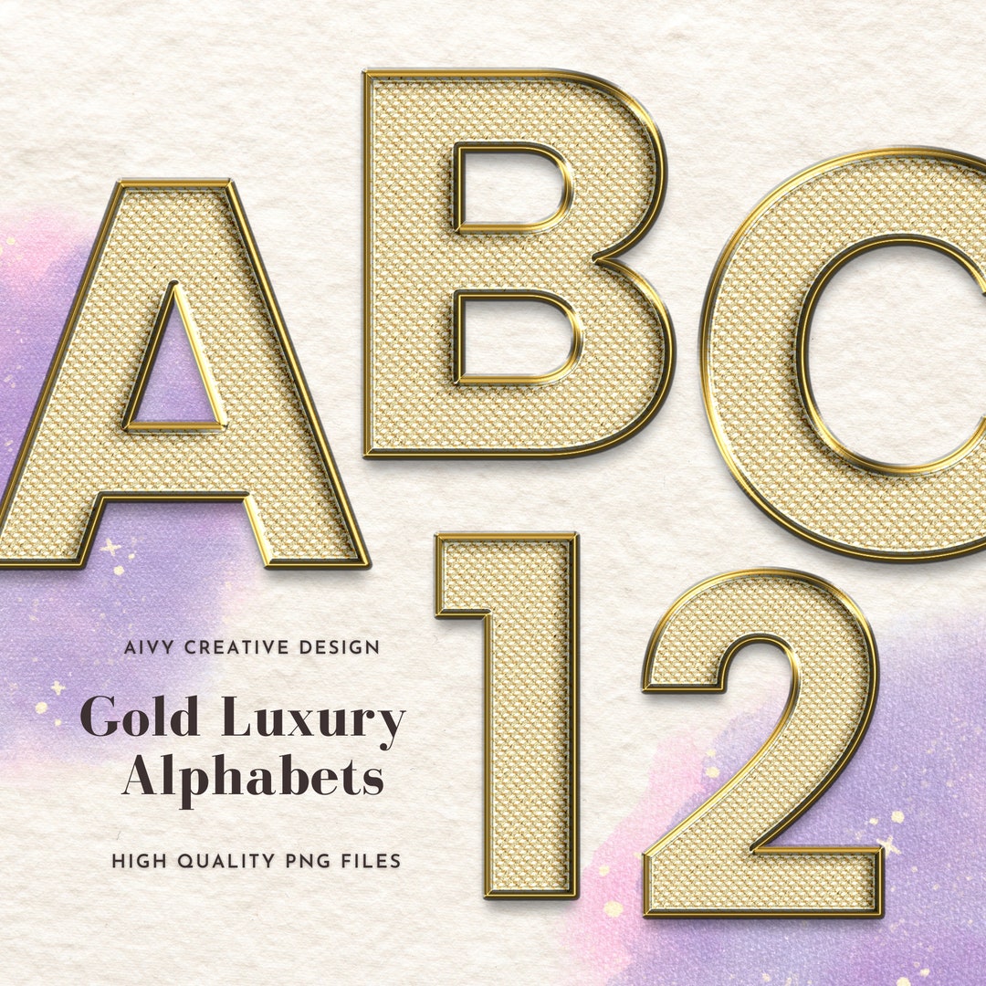 Gold Alphabet and Numbers, Wedding Alphabet, 3D Letters - Etsy