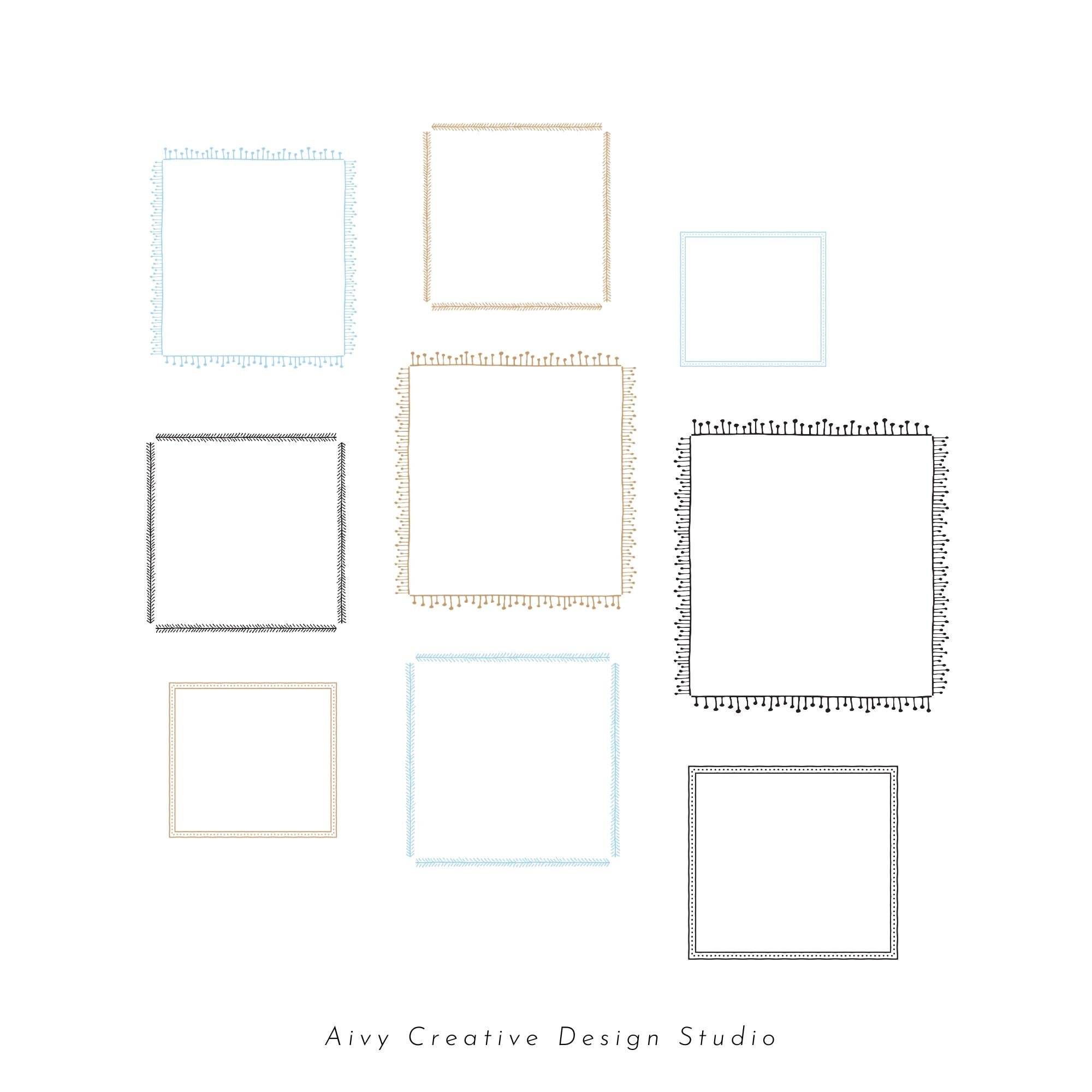 Scandinavian Frames Clip Art Set | Transparent PNG Files | Marketing ...