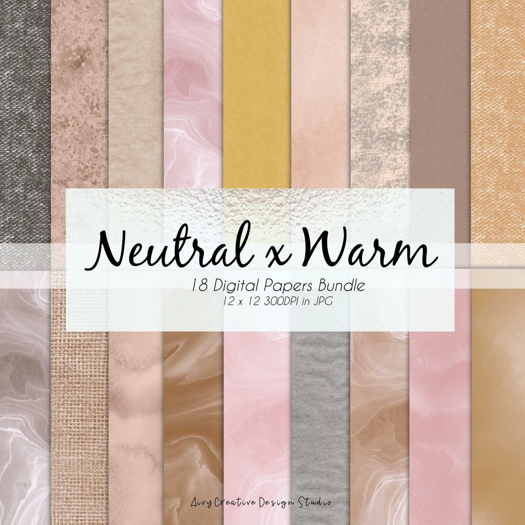 Neutral X Warm Textured Digital Papers | Wedding | Craft | Commercial ...