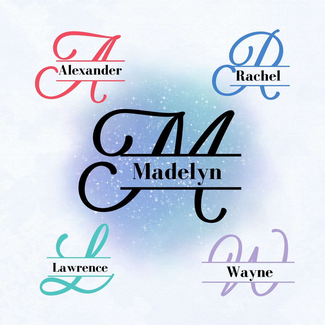 Split Monogram SVG, Alphabet SVG, Split Alphabet SVG, Split Letter ...