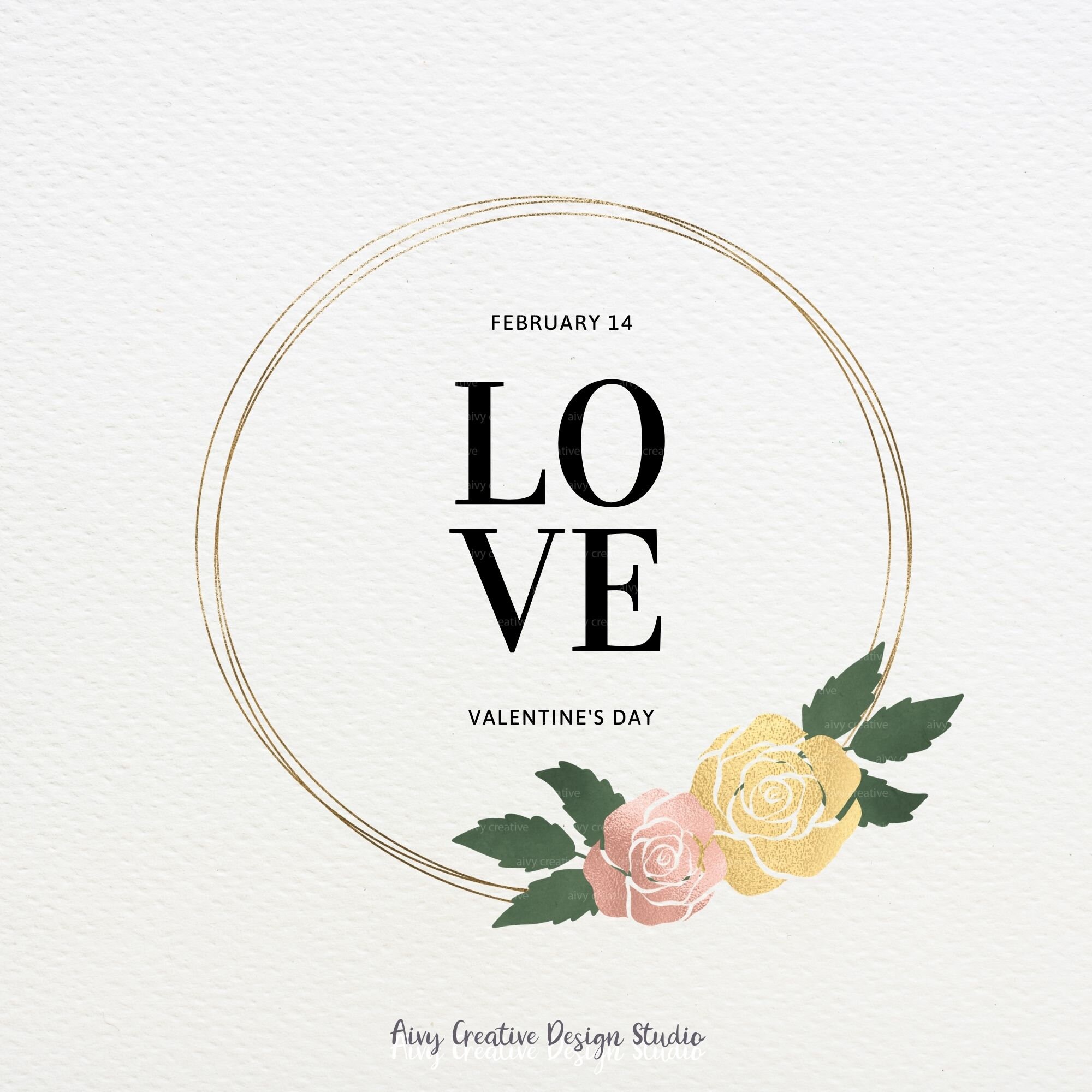 Gold Roses and Rose Gold Clip Art Set Gold Flower Clipart - Etsy