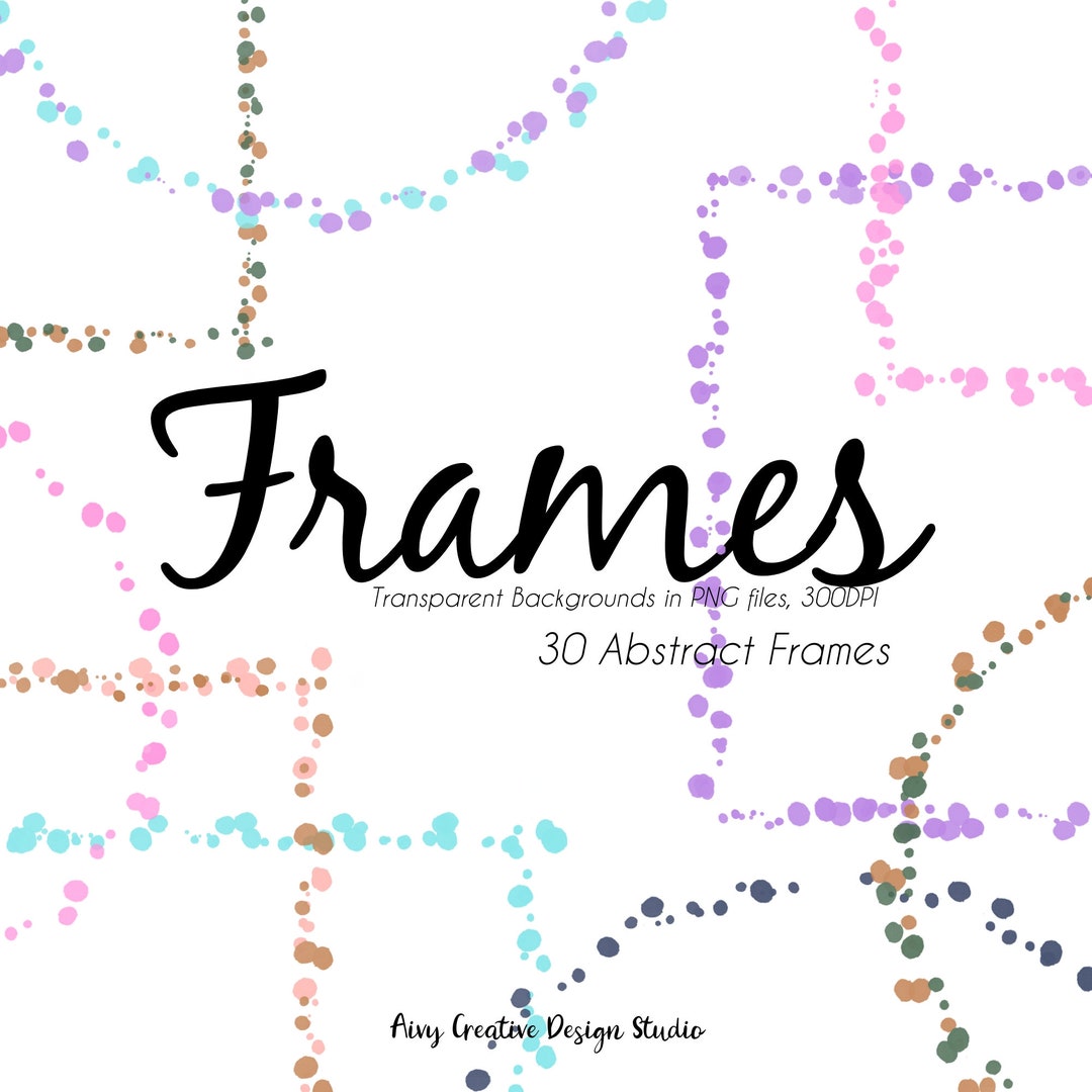 Colorful Abstract Frames Clip Art Set | Transparent PNG Files ...