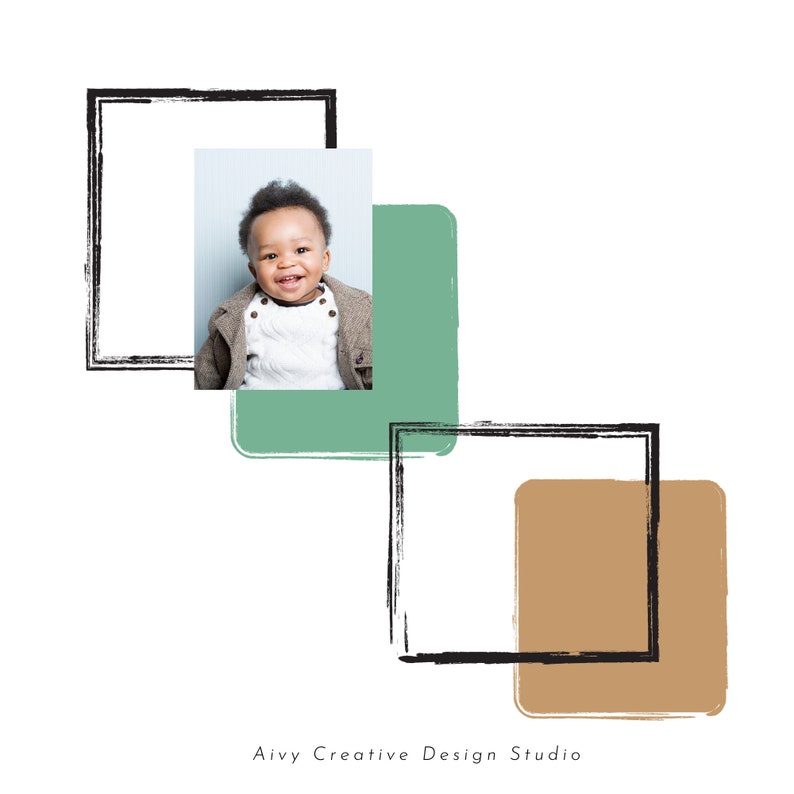 30 Artistic Earth Tone Frames and Clip Art Set | Transparent PNG Files ...