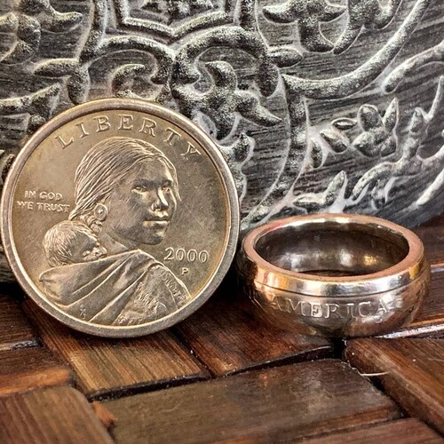 Sacagawea Dollar Coin Ring - Etsy