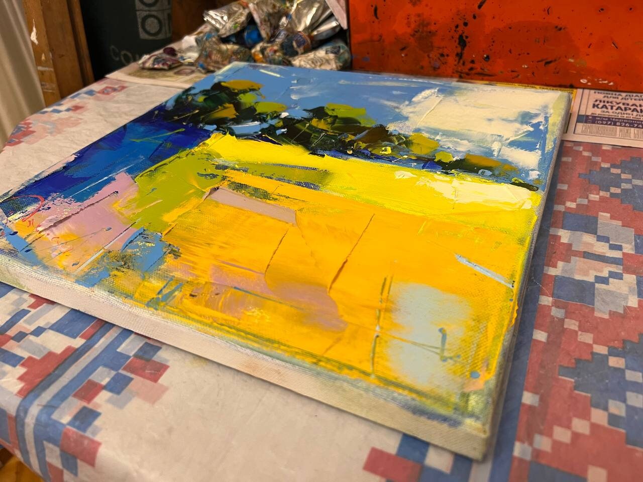My Native Grove. Original Oil Painting on Canvas, Landscape Minimalism ... My Native Grove. Original Oil Painting on Canvas, Landscape Minimalism ...